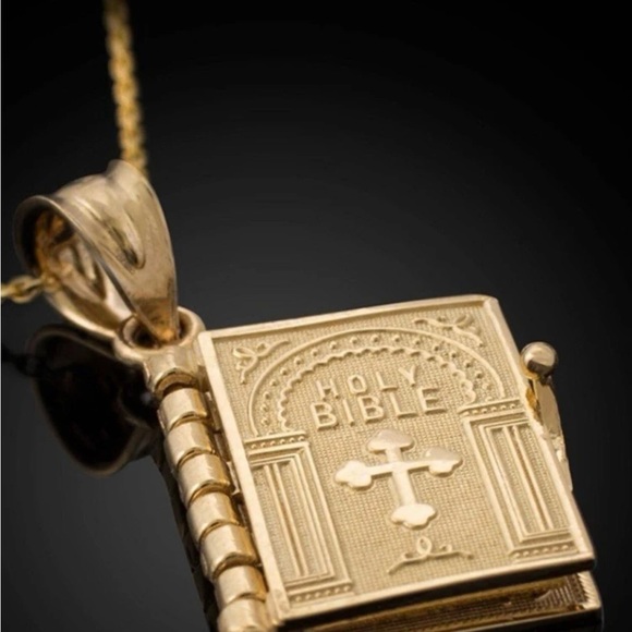 Jewelry | Holy Bible Scripture Testament Gospel Christian Catholic Gold ...
